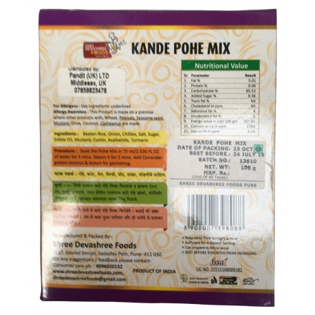 Buy Kanda Pohe ready mix (Devashree Foods) online in London, UK, Europe.